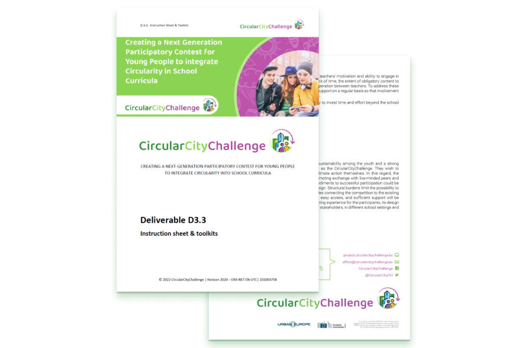 INSTRUCTION SHEET & TOOLKITS - CircularCityChallenge